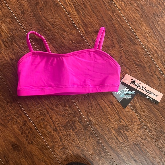 Body Wrappers | Shirts & Tops | Nwt Hot Pink Body Wrappers Sports Bra ...